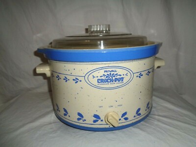 Rival 3355 STONEWARE ELECTRIC CROCK POT SLOW COOKER 5 QUART Clear ...