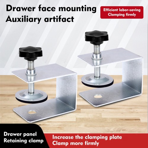 2PCS Drawer Panel Fixing Clips Cabinet Drawer Installation Clamps For ...