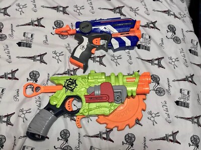 Nerf Zombie Strike Crosscut Blaster and Nerf N Strike FireStrike Dart ...