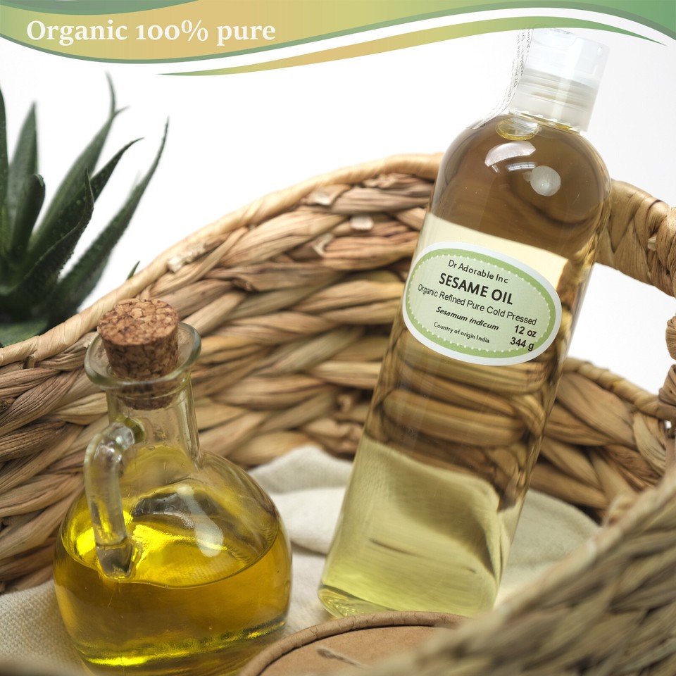 Premium REFINED Sesame Oil Pure Organic Cold Pressed Best Fresh 2 oz up ...