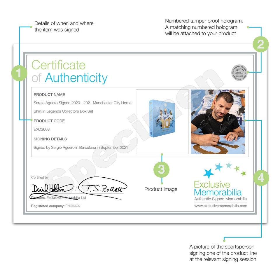 Sergio Aguero Signed Manchester City Legends Collectors Box Set | eBay