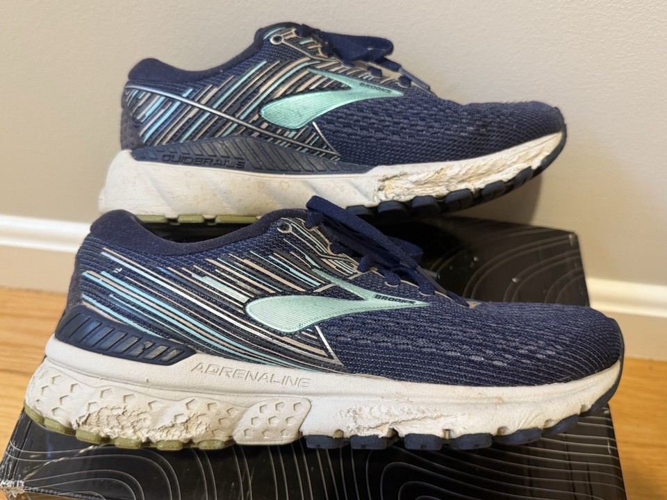 Brooks Adrenaline GTS 19 Blue Gray Teal Running Shoes Women’s Size 6.5D ...