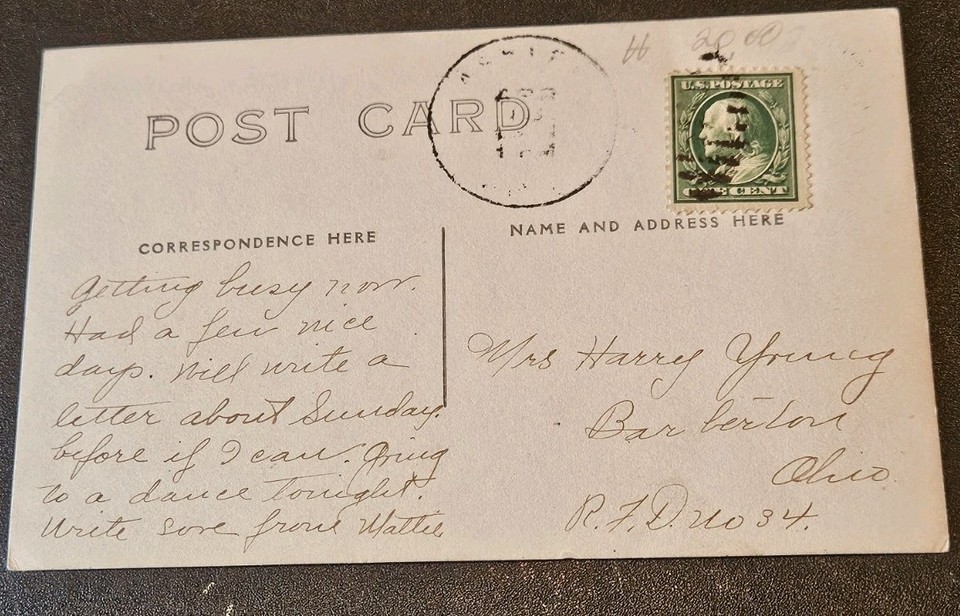 c1910 Ashley Ohio Entrance To Woolley Park RPPC Real Photo Postcard | eBay