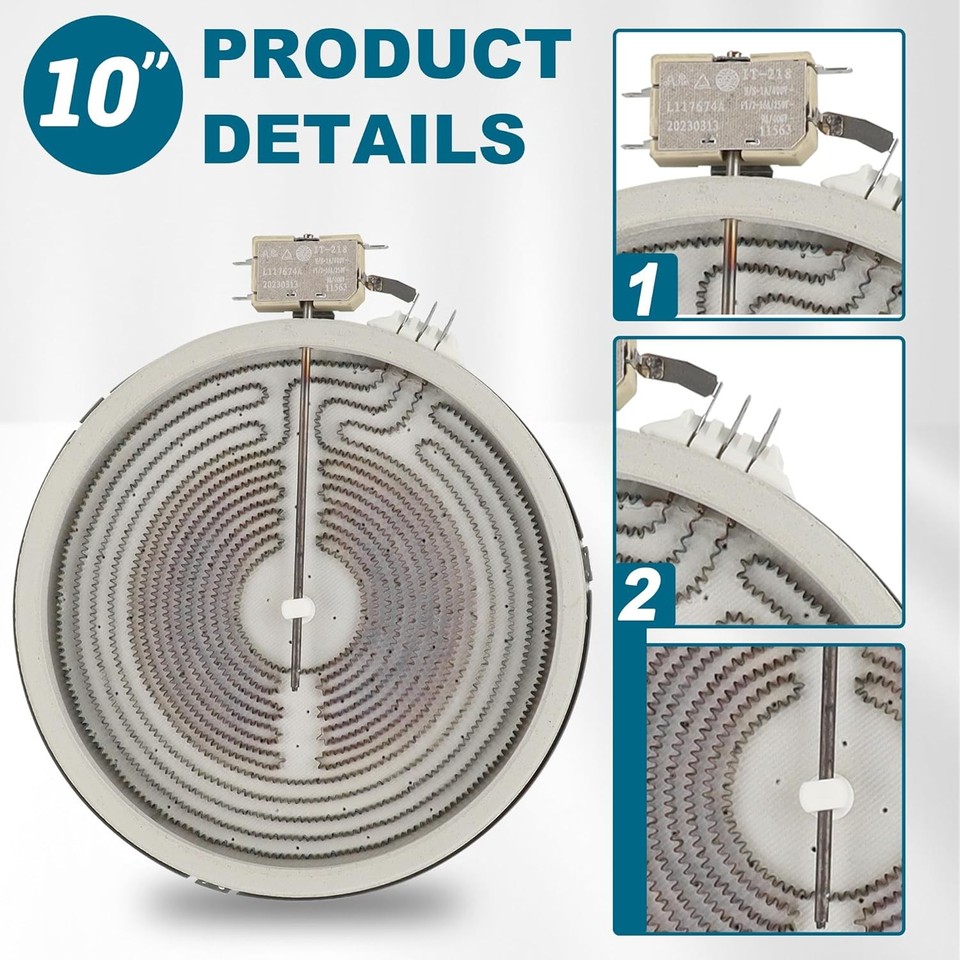 Upgrade DG47-00063A MEE62385201 Dual Radiant 10" Heating Element by ...