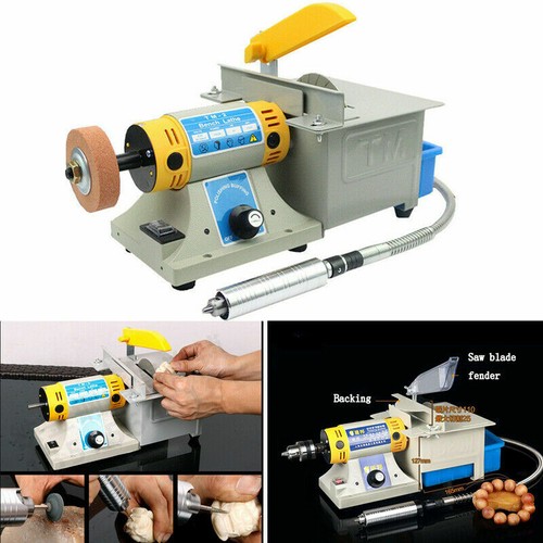 220V Gem Jewelry Rock Grinder Polishing Grinding Machine Bench Lathe ...