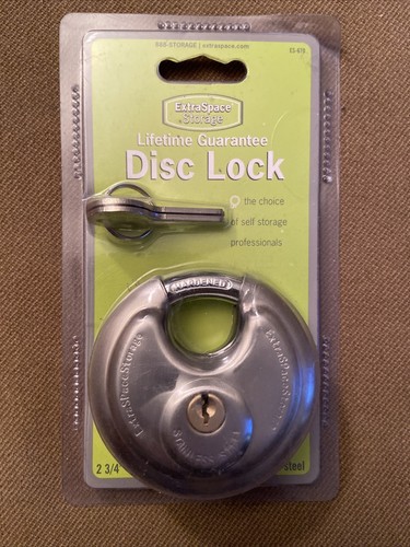 Extra Space Storage Disc Lock Stainless Steel 2-3/4" Dia Replacement ES ...