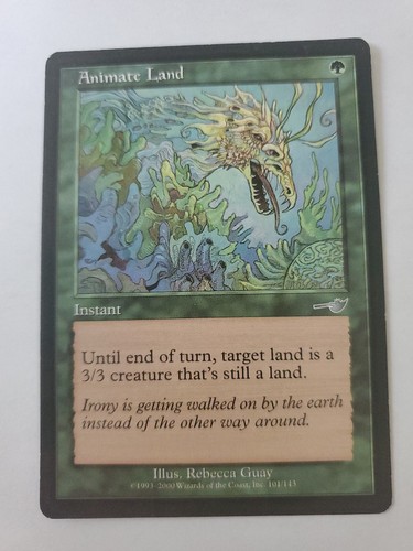 MTG Magic The Gathering Card Animate Land Instant Green Nemesis | eBay
