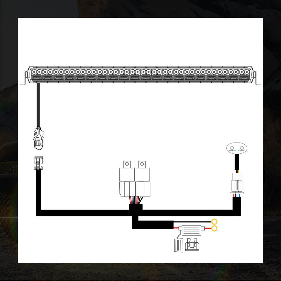 42'' PRO LED Light Bar Spot Flood White & Amber Driving Fog + Dual ...