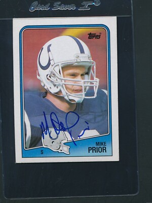 1988 Topps #129 Mike Prior Colts Signed Auto *E2674 | eBay