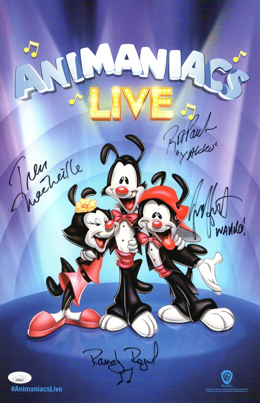 Animaniacs Live Multi Signed Autograph 11X17 Poster MacNeille Rogel JSA ...