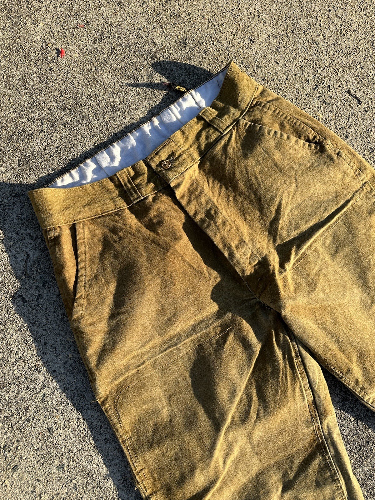 Vintage 60s Bullseye Bill Tin Cloth Hunting Pants Tan… - Gem