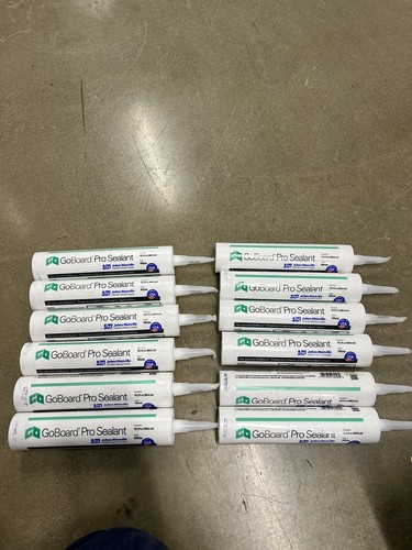 12 Pack GoBoard PRO Sealant White 10.3oz Tube Joint Sealant **tips Bent | eBay