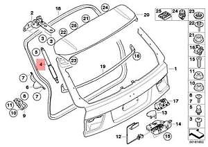 NEW BMW X5 E70 REAR TAILGATE LEFT GAS STRUT 51247332695 7332695 OEM | eBay