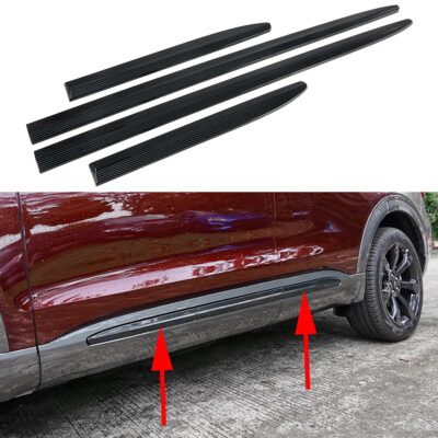 Carbon Fiber Door Side Body Molding Stripes Cover Trim For Ford ...