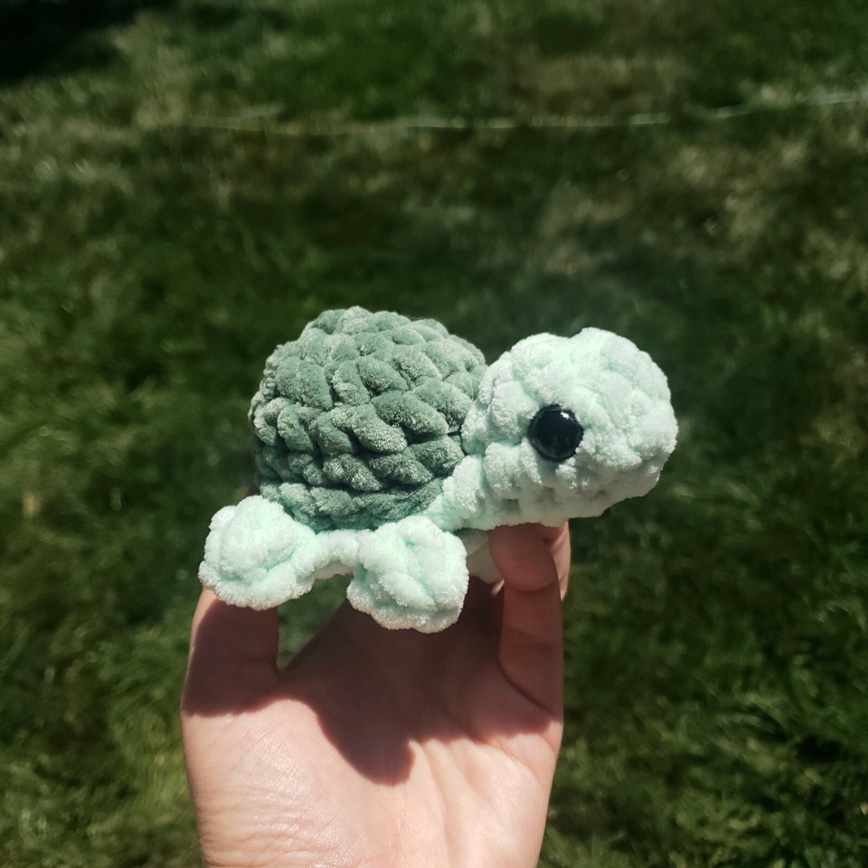 Turtle Plush Handmade Crochet Amigurumi Plushie Stuffed Toy Mini Turtle ...