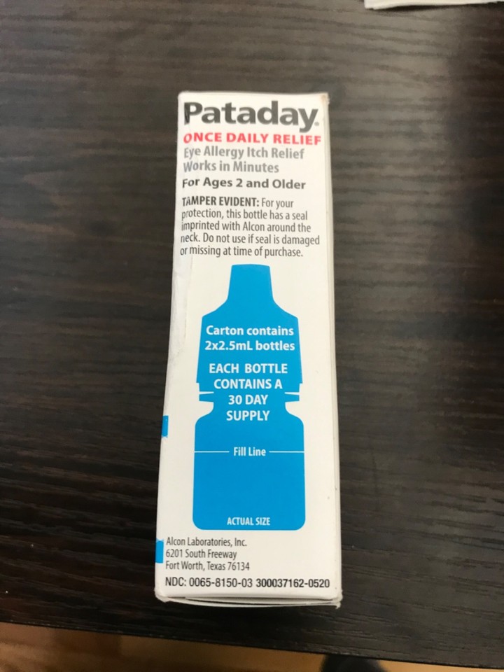 Pataday Allergy Relief Original Strength Eye Drop Twin Box 4/25 | eBay