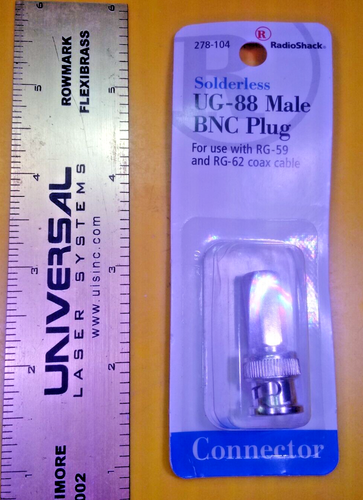 RadioShack® Solderless UG-88 Male BNC Plug for RG59 • P/N 278-104 / 278 ...