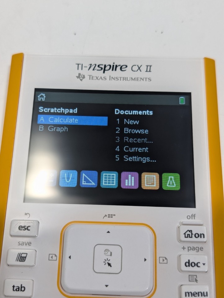Texas Instruments TI-Nspire TI Nspire CX II 2 Yellow White Graphing ...