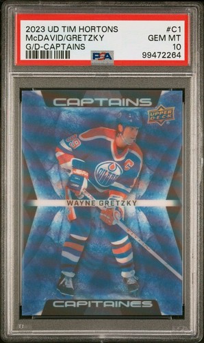Connor McDavid Wayne Gretzky 2023 Tim Hortons Captain Duos C-1 PSA 10 💎 ...