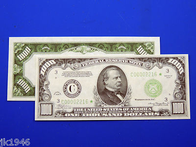 Reproduction $1000 1934 FRN US Paper Money Currency Copy | eBay