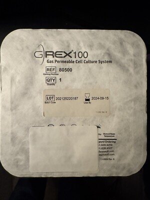 G Rex 100 Gas Permeable Cell Culture System P/N 80500, 1/PK | eBay