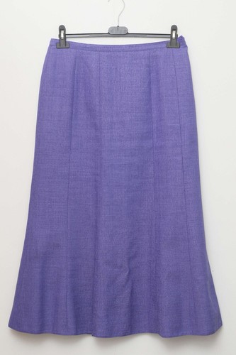 Jacques Vert size 14 full skirt plain purple 33 inches long worn smart ...