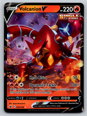 Volcanion V 025/198 Ultra Rare Chilling Reign Pokemon Card - NM Near ...