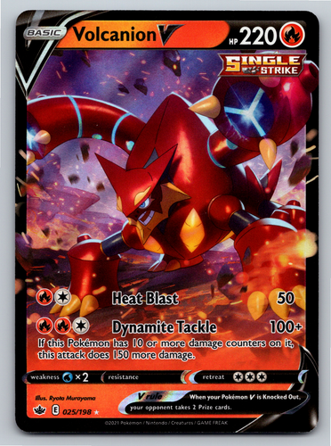 Volcanion V 025/198 Ultra Rare Chilling Reign Pokemon Card - NM Near ...