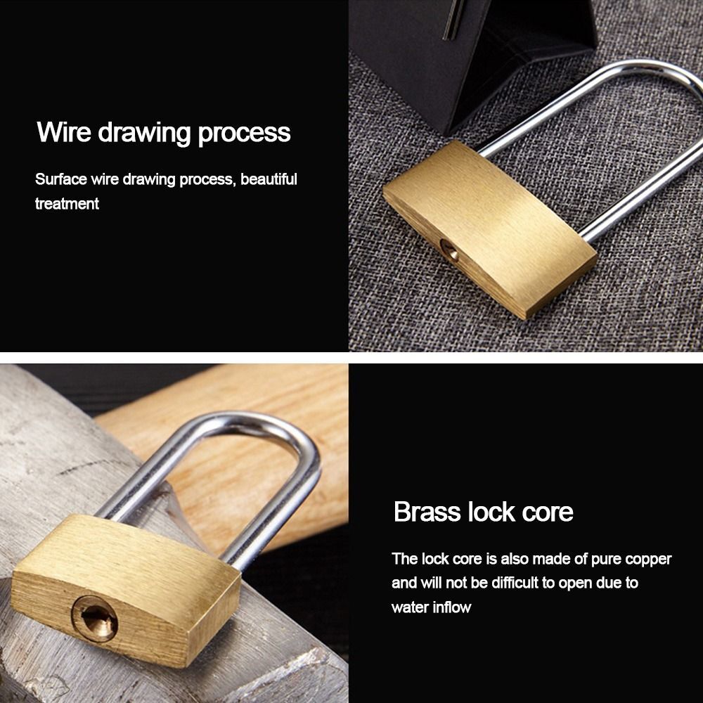 Small Copper Padlock Hardware Brass Padlock Gift Copper Lock Home ...