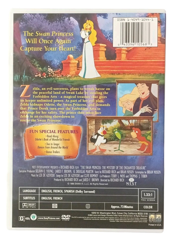 The Swan Princess III - The Mystery of the Enchanted Treasure DVD (2004 ...
