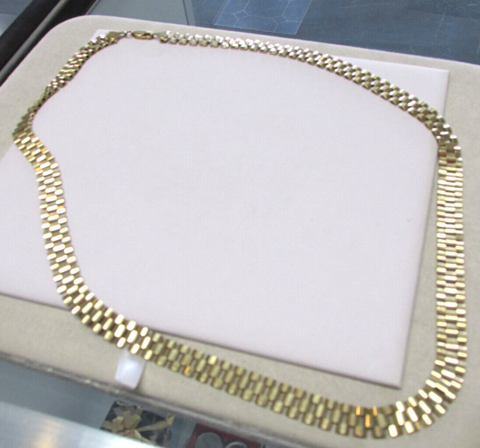 Men's 26.5 inch RLX Railroad Chain Necklace 43.71 Grams of 10k Gold ...