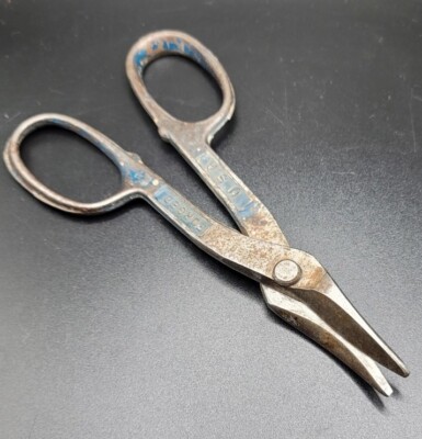Vintage "Baker" Steel Tin Snips Blue Tool | eBay