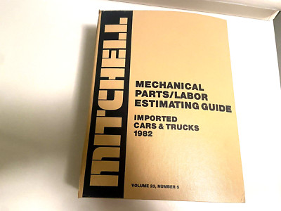 1982 Mitchell Import Cars Trucks Parts Labor Estimating Service Repair ...