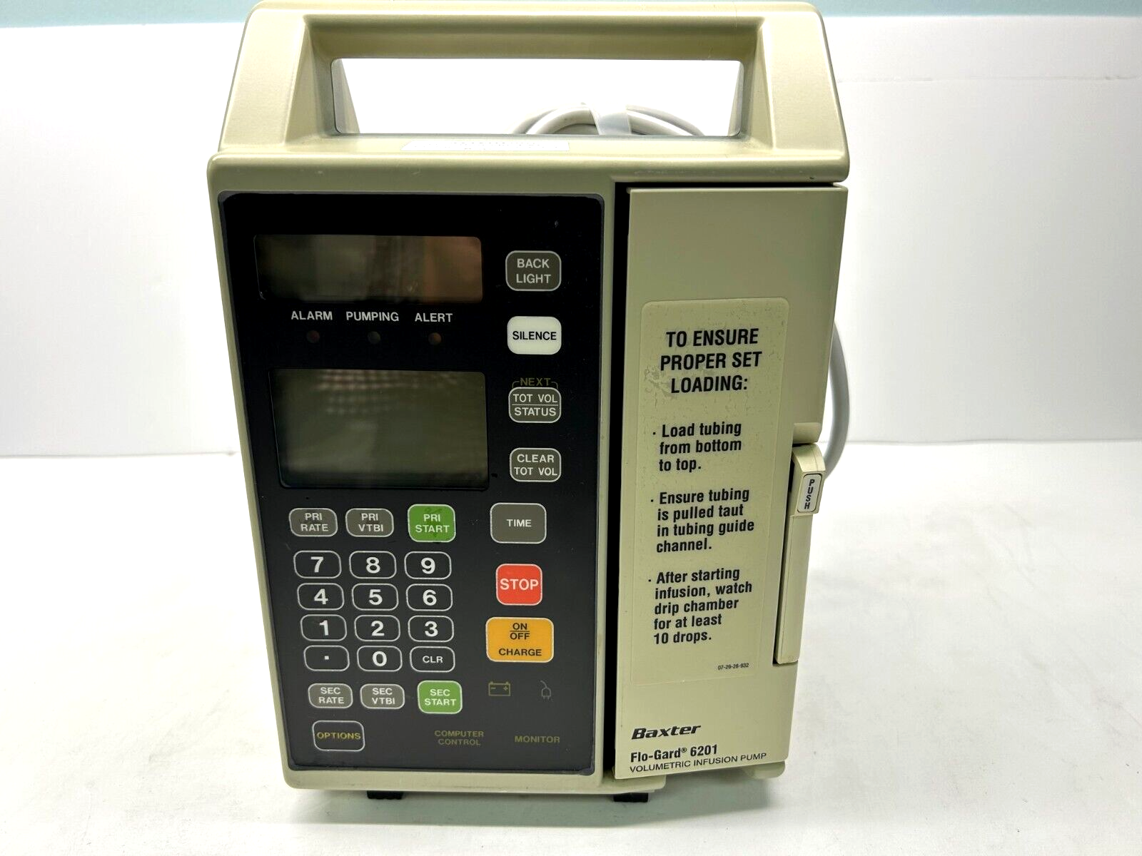 Baxter Flo-gard 6201 Volumetric IV Fluid Infusion Pump 2M8063 for sale ...