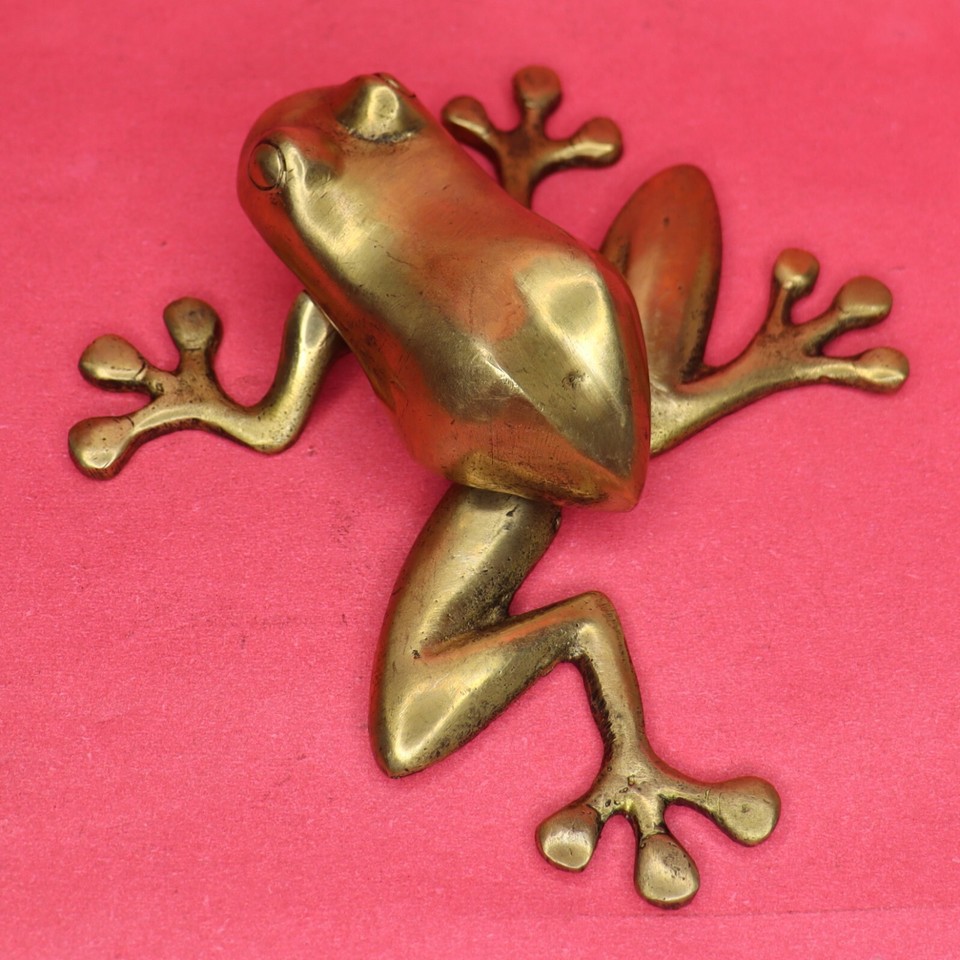 Golden Frog Doorbell Antique Vintage Style Handmade Brass Door Knocker ...