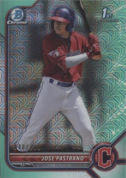 2022 Bowman - Chrome Prospects Jose Pastrano #BCP-21 Aqua Mojo ...