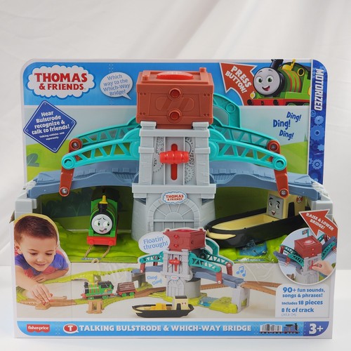 Thomas & Friends Talking Bulstrode & Which-Way Bridge Toy Train Set New ...