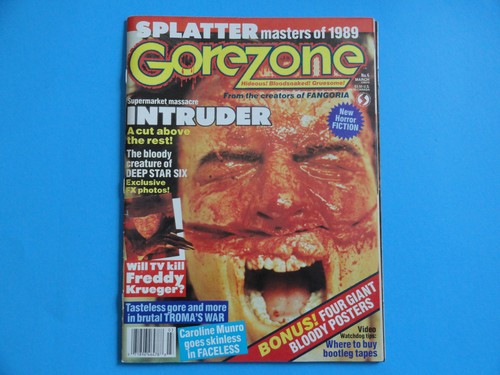 GOREZONE MAGAZINE 1989 NO. 6 SUPERMARKET MASSACRE INTRUDER + 4 POSTERS ...