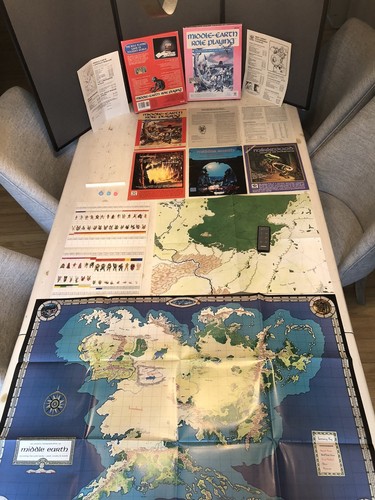 Middle Earth Role Playing Game BOX SET 8100 + MAP 2100 MERP ICE LOT ...