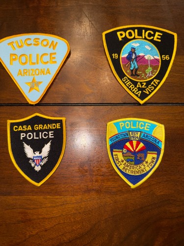 Set of 4 Arizona AZ Police Shoulder Patch Obsolete Youngtown Tucson ...