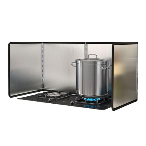 4 Sided Splatter Guard Shield, Foldable Stove Splash Guard Grease ...
