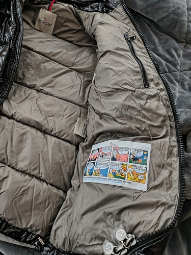 Moncler Men's Puffer Jacket Size Large Black Full Zip Hooded Pockets ...