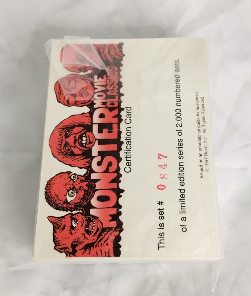 Monster Movie Classics Series 1 Trading Card Set 847 of 2000 Horror | eBay