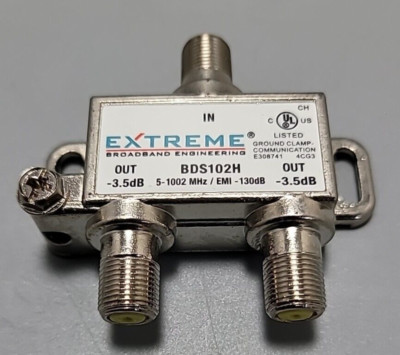 Lot of 2 Extreme BroadBand 2-Way Digital 1Ghz Coax Cable Splitter ...