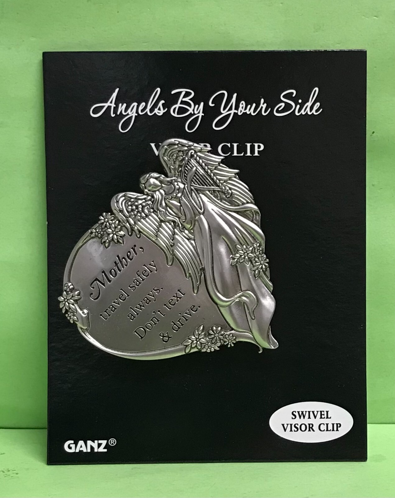 Ganz ER57240 "MOTHER, Travel Safely..." Angels By Your Side Visor Clip ...