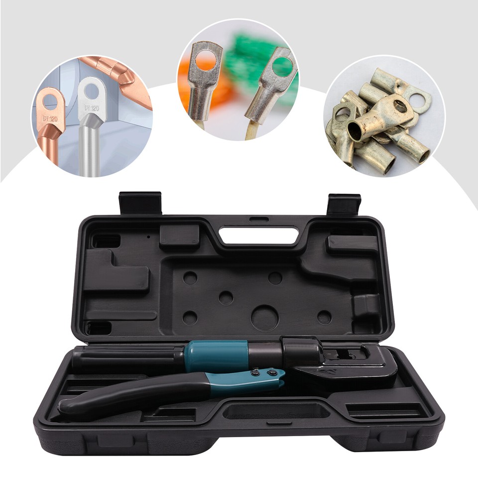 Black Handheld Hydraulic Crimping Tool,wire Crimping Tool With Pair 1/8 ...