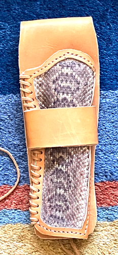 Leather & Rattlesnake Skin Western Holster (Right-Hand) | eBay