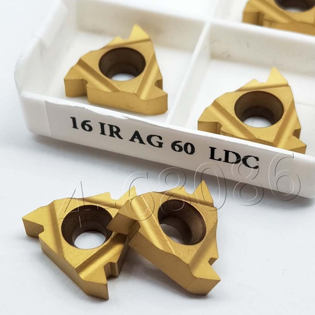 10 Pcs 16ir Ag60 LDC Carbide Threading Inserts for Steel/stainless ...