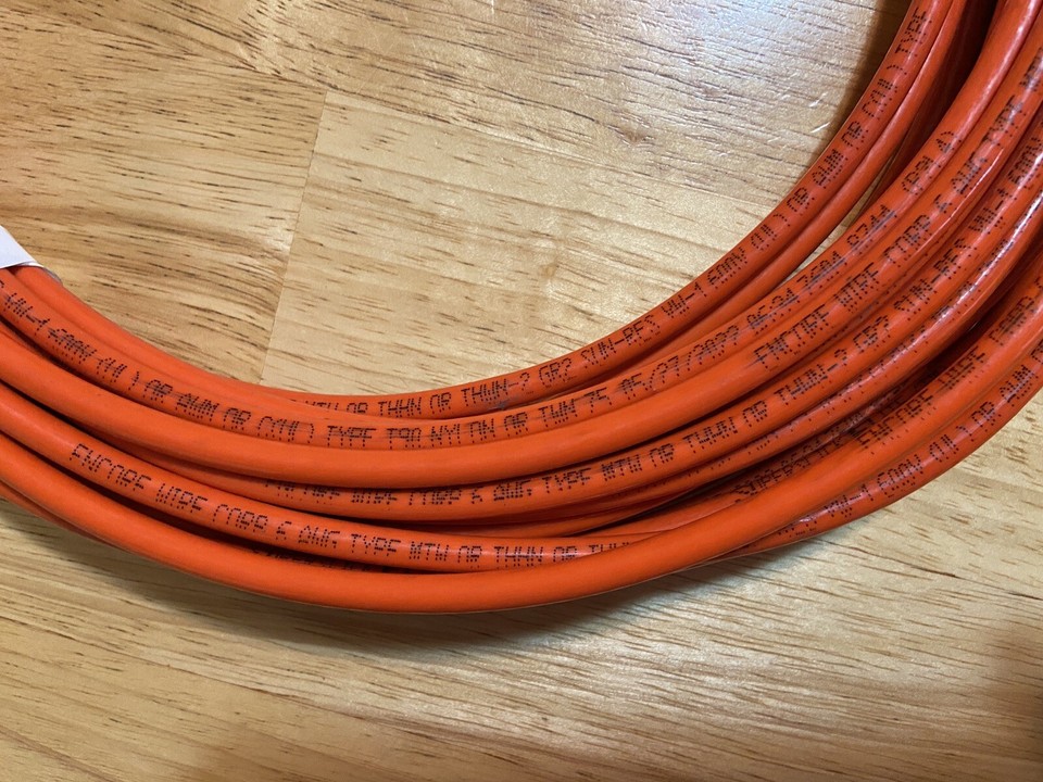 45’ #6 AWG Copper THHN THWN Building Wire Orange | eBay