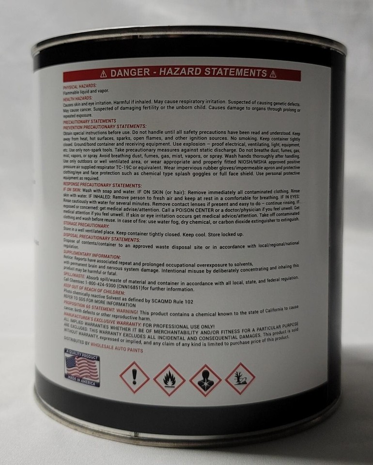 #5184 Candy Apple Red Metallic Single Stage Acrylic Enamel 2 Quarts ...